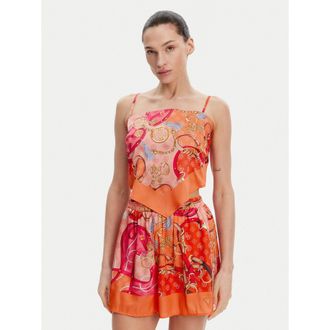 Guess Top E5GH02 WH4V0 Orange Regular Fit