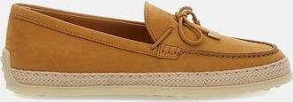 Tod's Mokassin Aus Leder Und Raffia