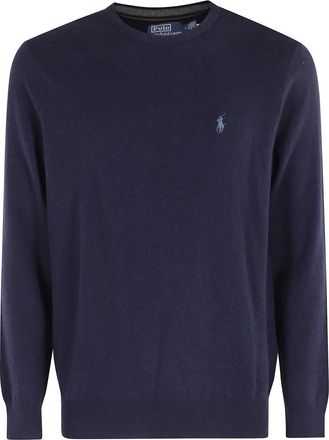 Polo Ralph Lauren Merino-Woll Pullover mit Rundhalsausschnitt - - Knitwear - Herren - Blau - S