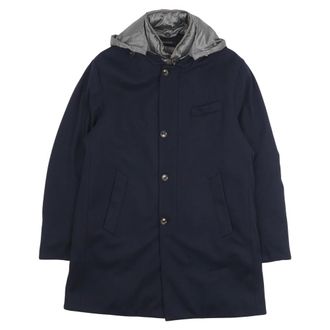 Montecore Homme, Manteaux, Bleu, Taille: 3XL Single-Breasted Manteaux