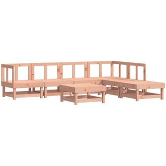 vidaXL Salon de jardin 7 pcs bois massif douglas vidaXL