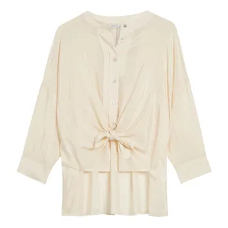 Summum Viskose Baumwollbluse - - Blouses & Shirts - Damen - Beige - S