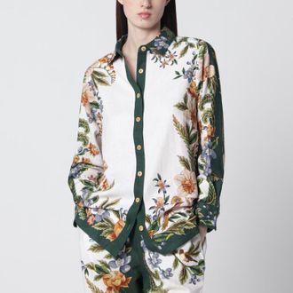 Farm Rio Sand Nature shirt in linen blend