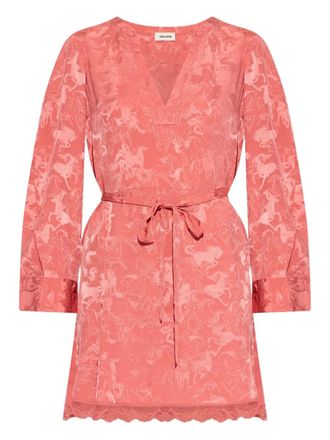 Zadig&Voltaire robe imprim&eacute;e &agrave; col v - Rose
