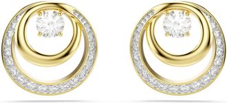 Swarovski Hyperbola Ohrstecker, Rundschliff, Wei&szlig;, Goldlegierungsschicht