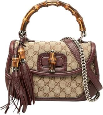 Gucci Pre-owned Sac Bamboo - Femme - Pre-owned - Beige - Taille: ONE Size