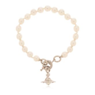 Vivienne Westwood Femme, Accessoires, Beige, Taille: S Aleksa Pearl Bracelet