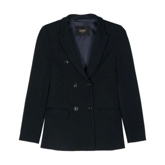 Seventy Femme, Vestes, Bleu, Taille: 42 FR Veste Bleue &agrave; Double Boutonnage avec Revers Pointus