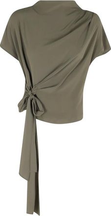 Federica Tosi Femme, Tops, Vert, Taille: 36 FR Chemisier en Cr&ecirc;pe de Chine