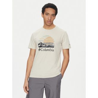 Columbia T-Shirt Path Lake II Graphic 1934814 Beige Regular Fit