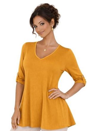 Eye Catch Plus - Tunique Basique col en V - Shellie - Femme - Grandes Tailles