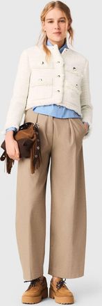 Maje Kurze Tweedjacke - Ecru - Maje