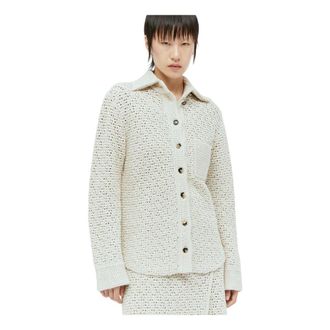 Bottega Veneta Femme, Blouses et Chemises, Beige, Taille: 36 FR Textured Knit Shirt