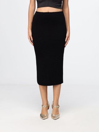 Elisabetta Franchi Jupe crayon midi en maille en m&eacute;lange de viscose &agrave; taille mi-haute