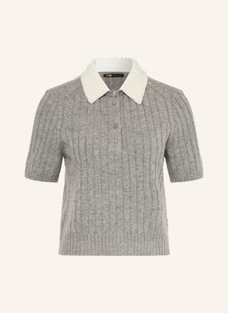 Maje Strickshirt Mit Schmuckperlen grau