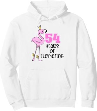 BDAZ 54 Years of Flamazing Flamingo Design Beach 54th Birthday Pullover Hoodie