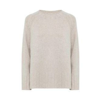 Alpha Studio Rundhalsausschnitt Pullover Weite &Auml;rmel - - Knitwear - Damen - Beige - L
