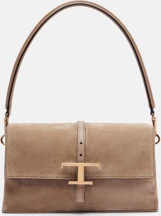 Tod's Schultertasche T Timeless Mini aus Veloursleder