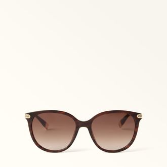 Furla Sonnenbrille Havana Braun Acetat Damen