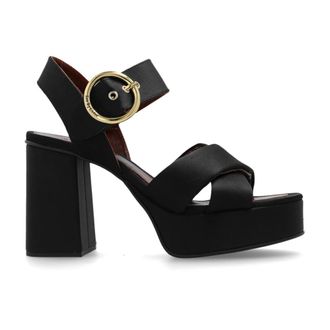 See By Chlo&eacute; Femme, Chaussures, Noir, Taille: 38 EU Sandales &agrave; Plateforme