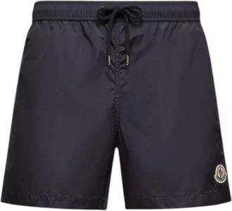 Moncler Homme, Shorts, Bleu, Taille: M Logo Patch Swim Shorts