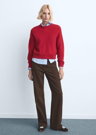 Mango Danila High-Waist Wide-Leg Jeans schokolade - Damen - 32 - MANGO