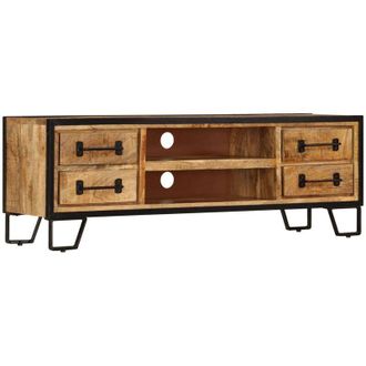 vidaXL Vidaxl - Meuble tv avec tiroirs 120x30x40 cm Bois massif de manguier