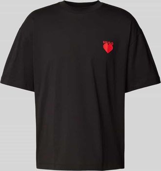 HUGO BOSS T-Shirt mit Label-Print Modell Dewdam