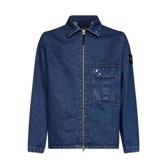 Stone Island Comfort-Fit Zip-up Overshirt - - Jackets - Herren - Blau - M
