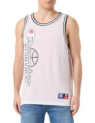 Champion Legacy Modern Basket Reversible Graphic Micromesh S/L Tank D&eacute;bardeur, Gris Clair/Rouge, Medium Hommes