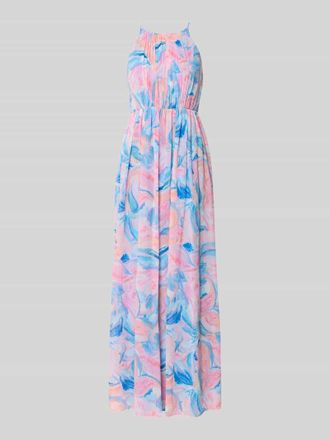 Jake*s Maxikleid mit Plisseefalten im Allover-Look