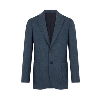 Brooks Brothers Herringbone Tweed Blazer - - Jackets - Herren - Blau - XL