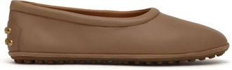 Tod's Femme, Chaussures, Beige, Taille: 38 1/2 EU Ballerina Accollata