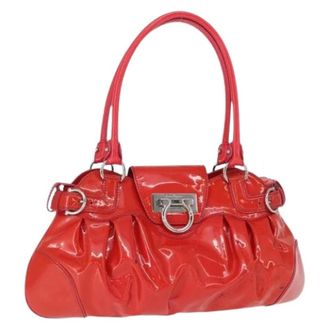 Ferragamo Pre-owned Cuir sacs-main - Femme - Pre-owned - Rouge - Taille: ONE Size