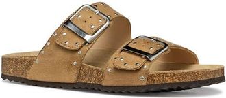 Geox Femme D BRIONIA R I Sandale Plate, Nude, 40 EU