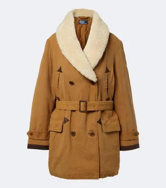 Polo Ralph Lauren Mantel aus Baumwolle mit Shearling