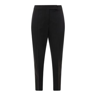 Max Mara Femme, Pantalons, Noir, Taille: 42 FR Pantalon Droit en Laine