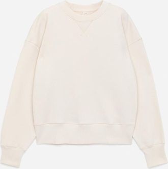 Arket Lockeres Sweatshirt Aus Frottee -Wei&szlig;