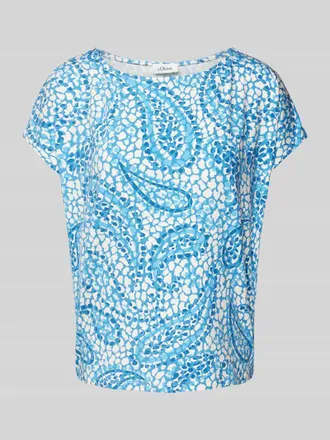 s.Oliver Red Label Relaxed Fit T-Shirt aus Viskose-Mix mit &uuml;berschnittenen Schultern