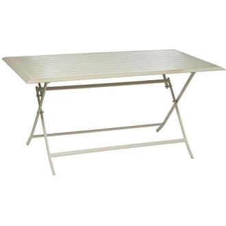 Hesperide Hesperide - Table de jardin pliante carrée Azua argile 6 places en aluminium traité en epoxy - Hespéride