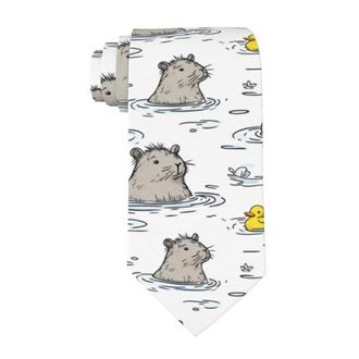 Generic Canards Jaunes Capybara Cravate Décontractée Cravate Homme Polyvalente Cravates Hommes Pour Accessoires Entreprise Travail