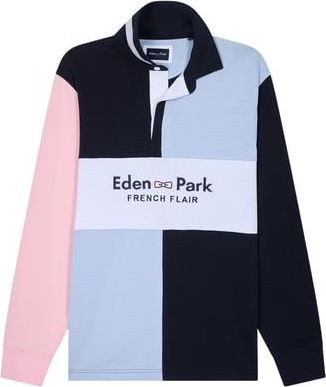 Eden Park Polo color-block &agrave; logo en coton
