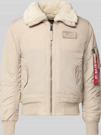 Alpha Industries Bomberjacke mit Label-Patch und Kentkragen