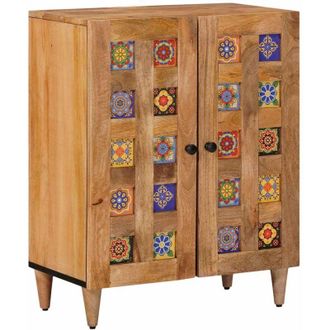 vidaXL Sideboard Natur 60 x 33 x 75 cm Massivholz Mango vidaXL