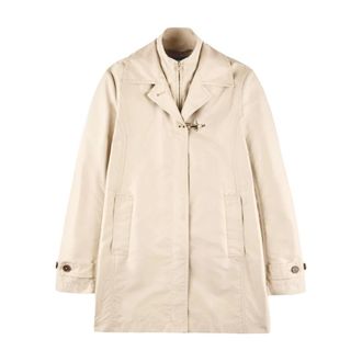 Fay Beiger Mantel mit Hakenverschluss - - Jackets - Damen - Beige - M