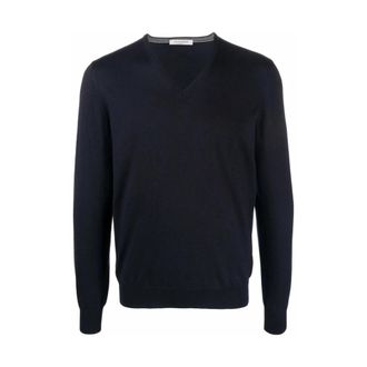 La Fileria V-Ausschnitt Pullover - - Knitwear - Herren - Blau - 2XL