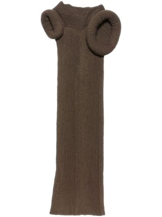 Acne Studios robe longue &agrave; design asym&eacute;trique - Marron