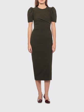 Carolina Herrera Robe fourreau midi en jersey &agrave; manches ballon
