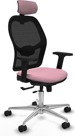 Piqueras y Crespo Ergonomischer Stuhl Rosa Jorquera mit 2D-Armlehnen, h&ouml;henverstellbarer Lendenwirbelst&uuml;tze und h&ouml;henverstellbarem Kopfteil und Neigungsverstellung. Aus