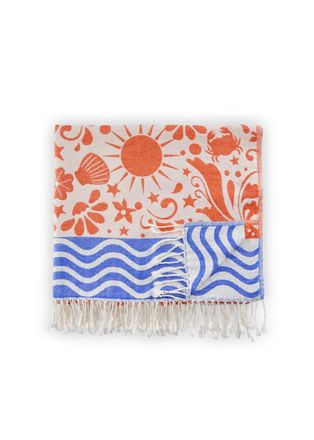 Codello Damen Strandtuch aus Reiner Baumwolle mit Beach-Print